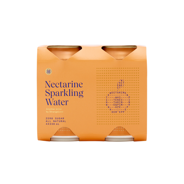 Nectarine Sparkling Water Can - 330ml x 24 – StrangeLove Beverage Co