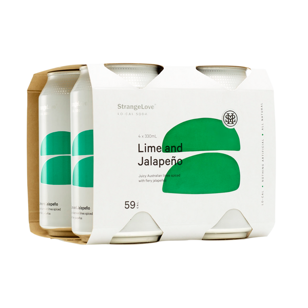 Lime & Jalapeno Lo-Cal Soda 330ml Cans x24 – StrangeLove Beverage Co