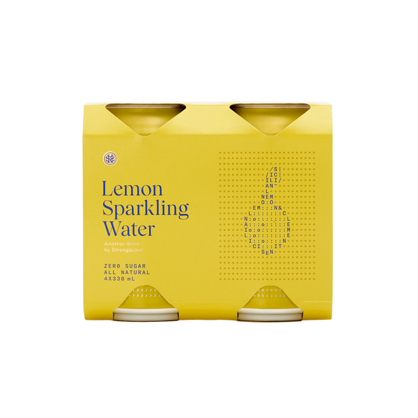 Lemon Sparkling Water Can - 330ml x 24 – StrangeLove Beverage Co