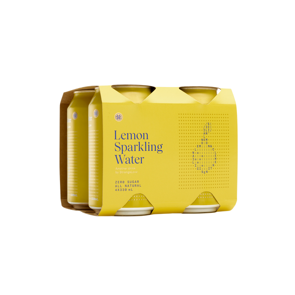 Lemon Sparkling Water Can - 330ml x 24 – StrangeLove Beverage Co