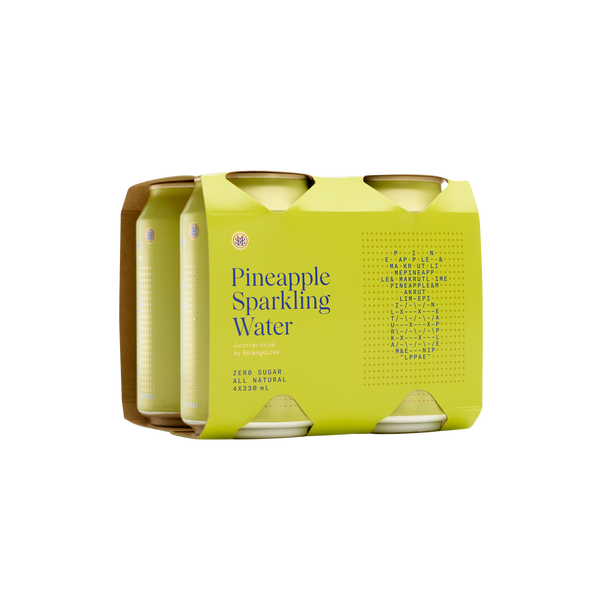 Pineapple Sparkling Water Can - 330ml x 24 – StrangeLove Beverage Co